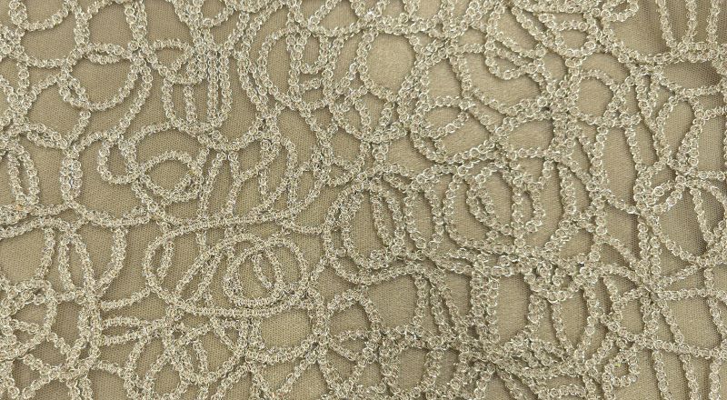 Embroidered Lace Gold Chains – DK Fabrics