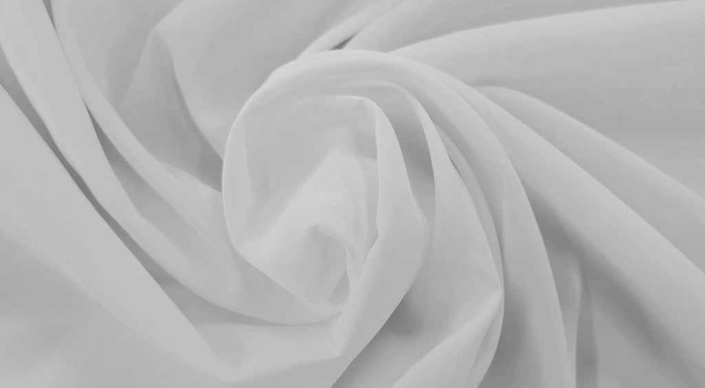 Polyester Faille White – DK Fabrics