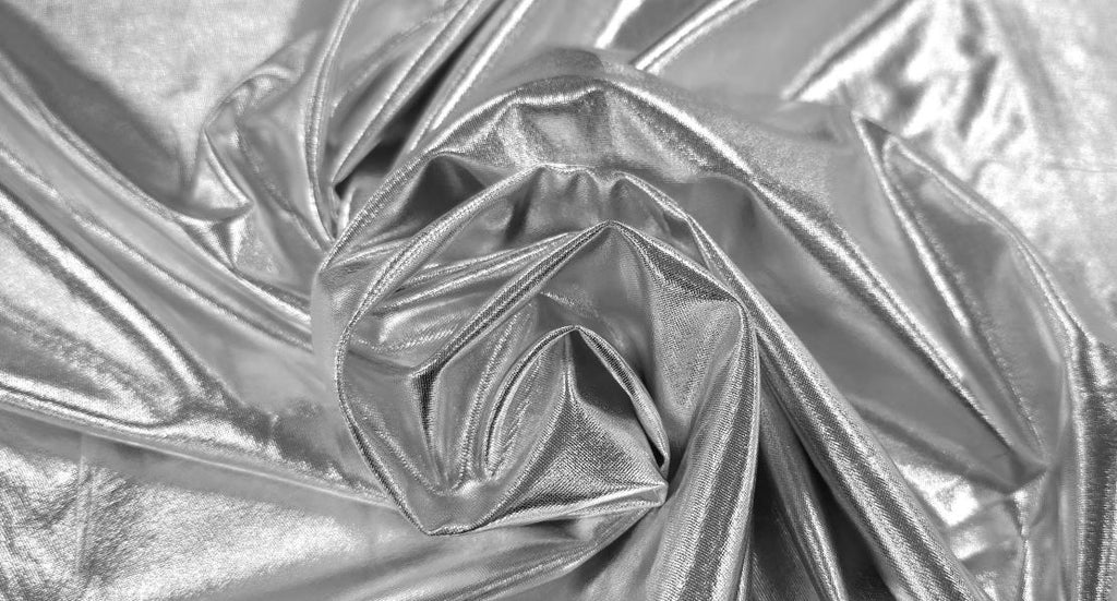 Liquid Foil Spandex Silver – DK Fabrics