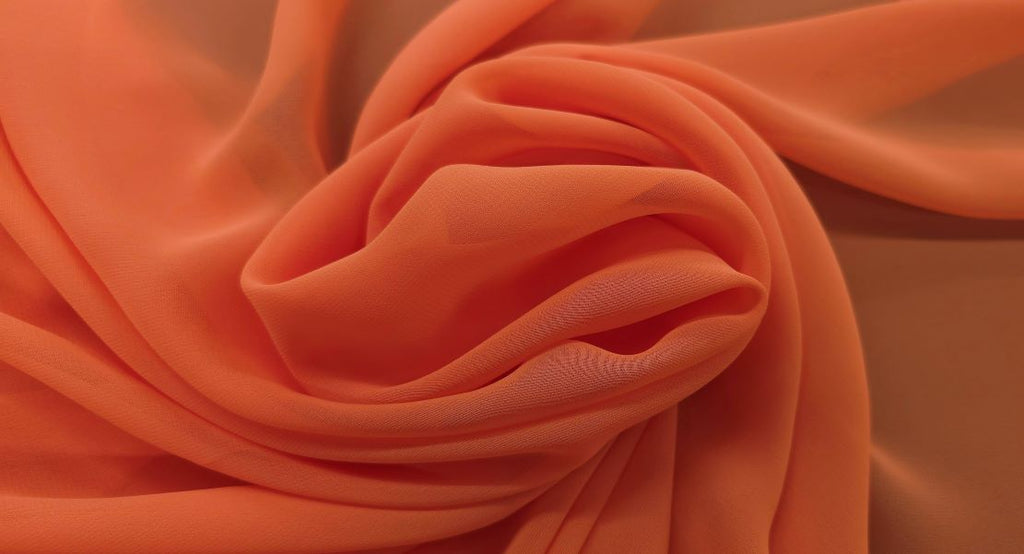 Polyester Chiffon 112cm Orange – DK Fabrics