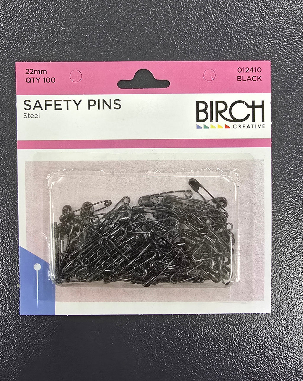 Safety Pins Black 22mm – DK Fabrics