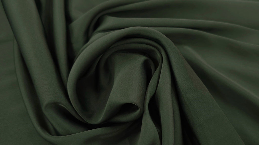 Stretch Satin Chiffon Olive – DK Fabrics