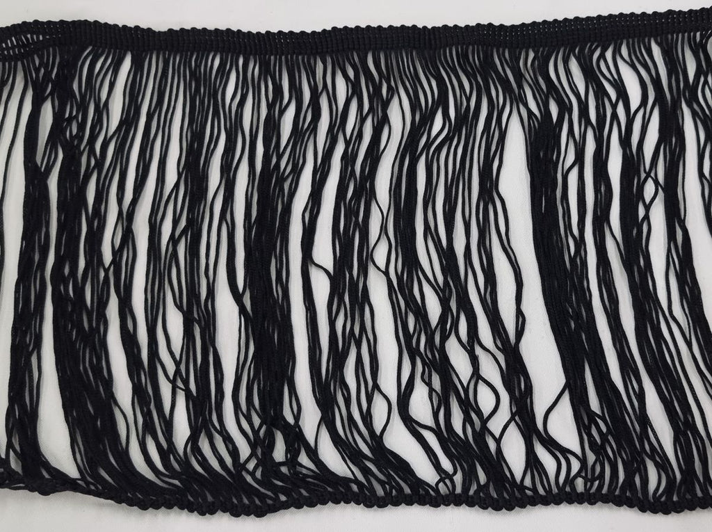 Fringe Black 20cm – DK Fabrics