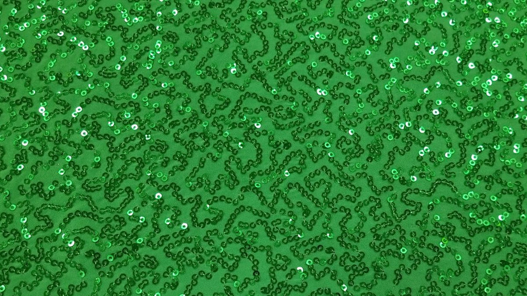 Stretch Sequin Swirl Kelly Green – DK Fabrics