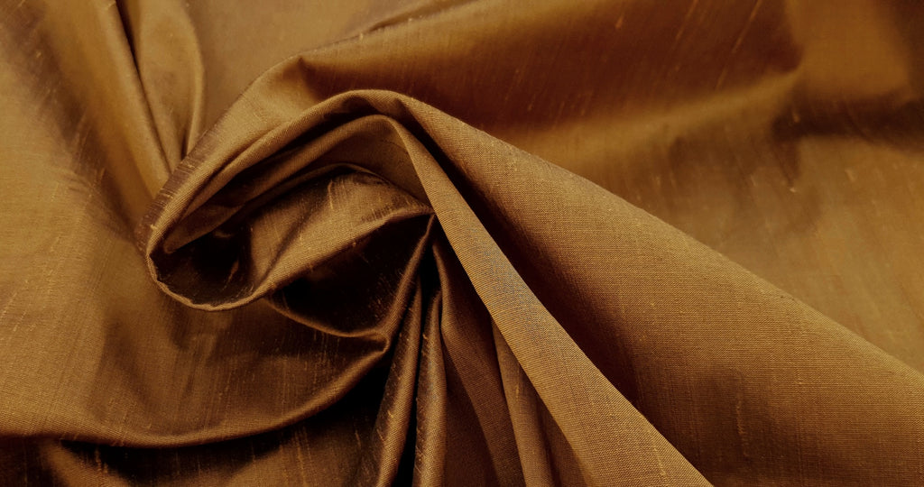 Silk Dupion Copper – DK Fabrics