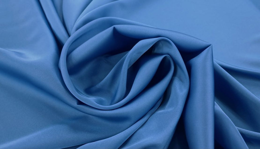 Stretch Satin Chiffon Blue Lagoon – DK Fabrics