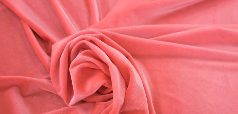 Stretch Velvet Neon Coral – DK Fabrics