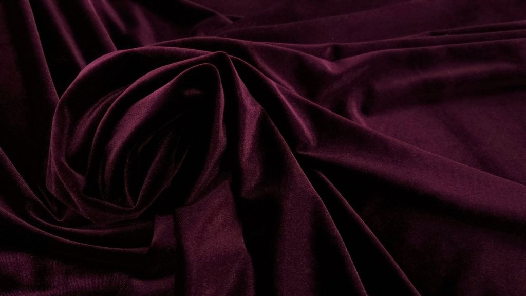 One Way Stretch Velvet Wine – DK Fabrics