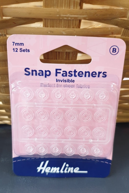 7mm Snap Fasteners Invisible Clear – DK Fabrics